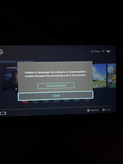 purchasing user not available r switch