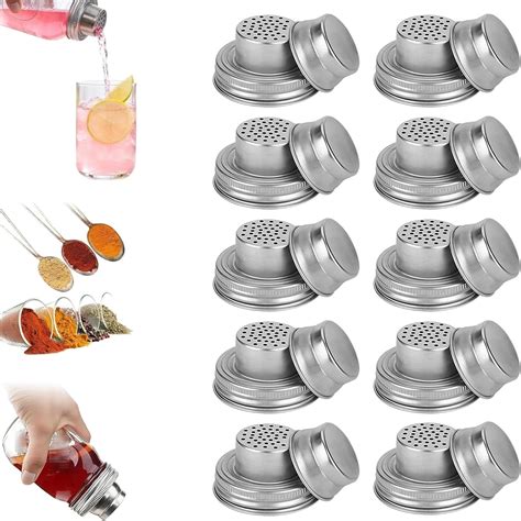 Universal Mason Jar Shaker Lids 70mm Stainless Steel Mason