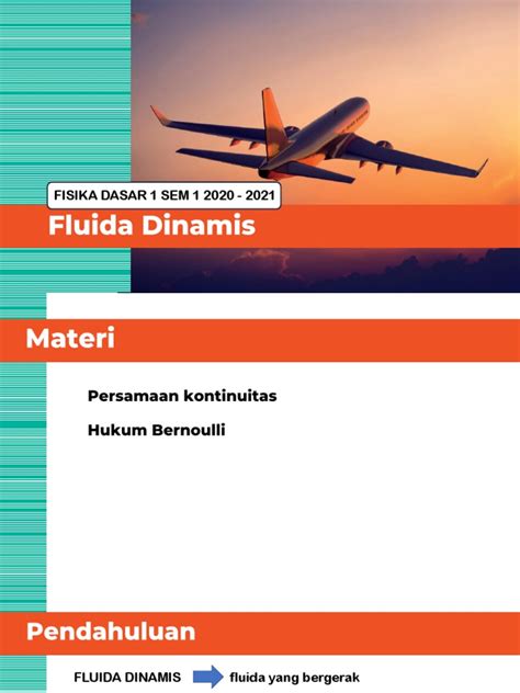 Fenomena Fluida Dinamis Dan Hukum Bernoulli Pdf