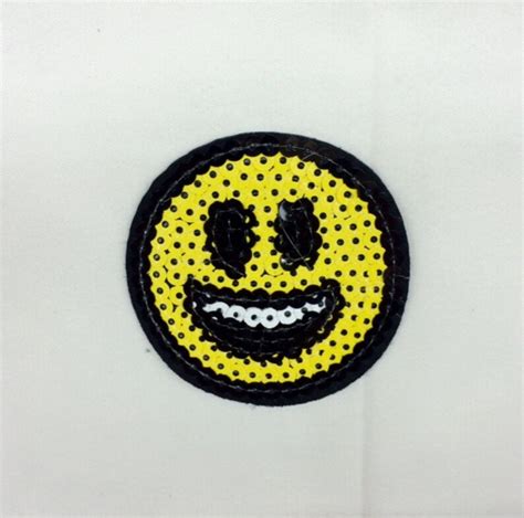 Smiley Face Sequin Patch Iron On Patch For Jacket Price Per 3pcs Etsy