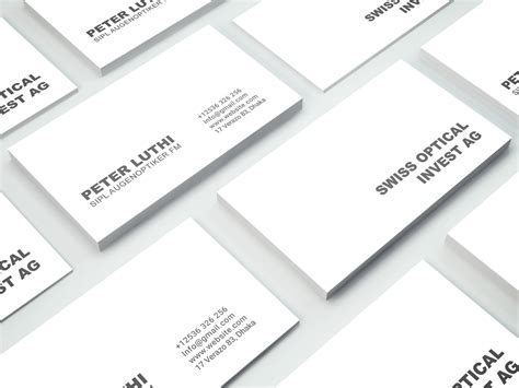 Clean And Minimal Business Card Template On Behance