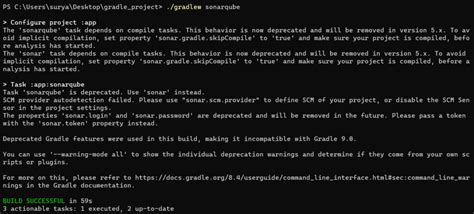 how to integrate sonarscanner for gradle project