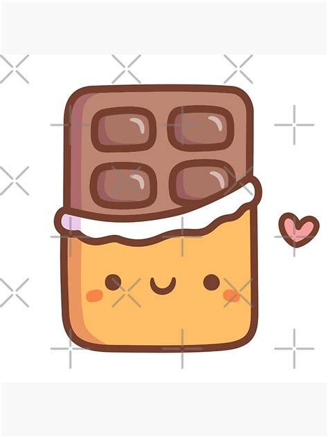 Cute Chocolate Bar Doodle Poster For Sale By Rustydoodle Redbubble