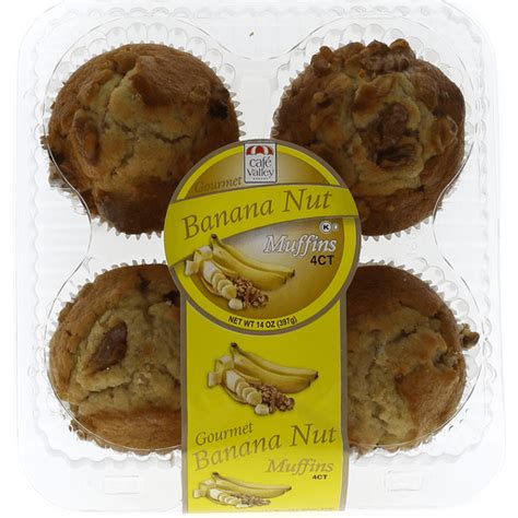 4 Ct Banana Nut Muffins Cafe Valley Muffins Dandw Fresh Market