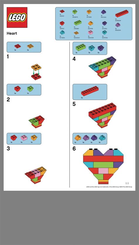 Lego Heart Simple Step By Step For Beginners Lego Building Step By
