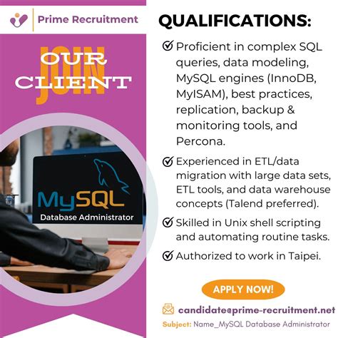 prime recruitment on linkedin mysql databaseadministrator techjobs