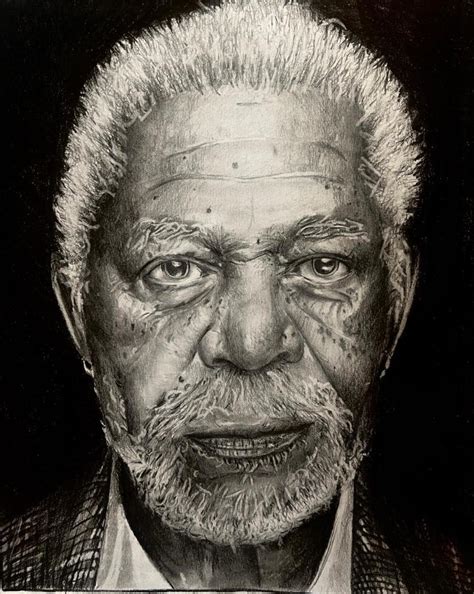 Morgan Freeman Me Amir Hadi Pencil 2023 R Art