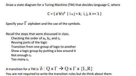 Solved Draw A State Diagram For A Turing Machine TM That Chegg