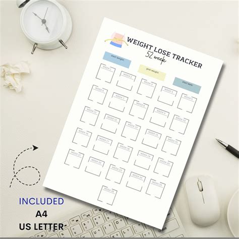 Weight Lose Tracker 52 Weeks Weekly Weight Lose Weight Management Pdf