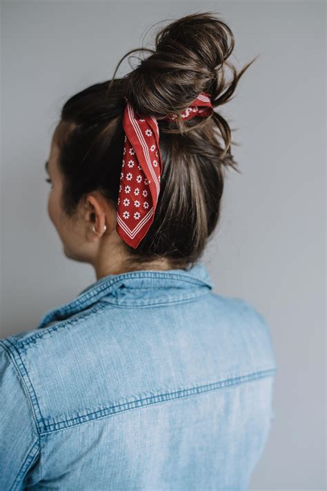 Red Bandana In Hair