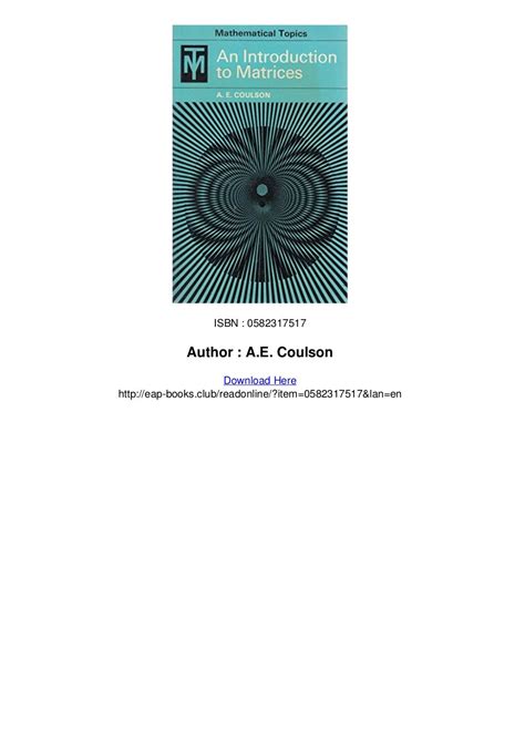 introduction to matrices pdf