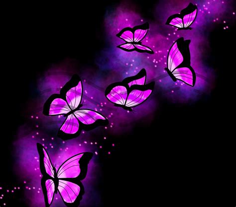 Purple Butterfly Glow 20oz Sublimation Png Etsy