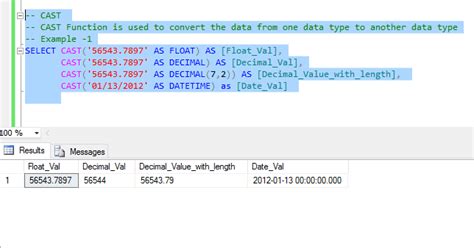 Bala Krishnas Msbi Blog Sql Server Conversion Functions Part 21