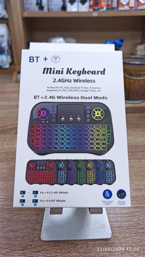 Mini Clavier Bluetooth Sans Fil Led Pour Smart Tv Android Box Isra Computer