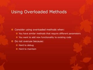 Module Methods Parameters PPT