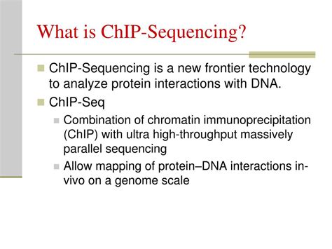 PPT ChIP Sequencing BMI IBGP 730 PowerPoint Presentation Free Download ID 4479469