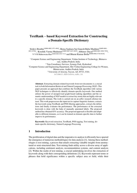 pdf textrank based keyword extraction for constructing a domain