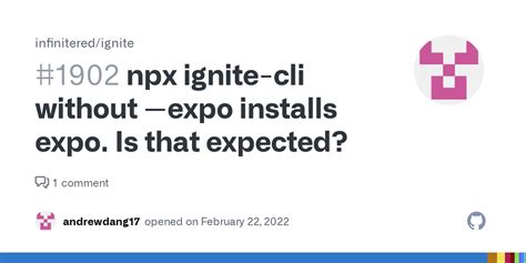 npx ignite cli without expo installs expo is that expected · issue