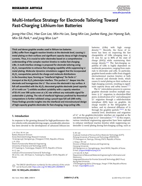 Multi‐interface Strategy For Electrode Tailoring Toward Fast‐charging