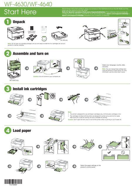 Epson Epson Workforce Pro Wf 4640 All In One Printer Start Here