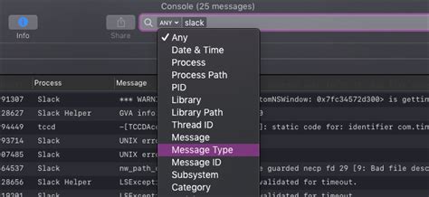 how to use the console on macos to check log and activities