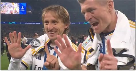 Modric Kroos Recreate Iconic Champions League Celebration — For The Last Time 😭😭😭 Football
