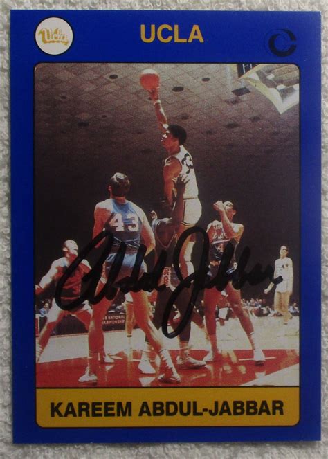 Kareem Abdul Jabbar Autographed Card Lakers Ucla No Coa Etsy