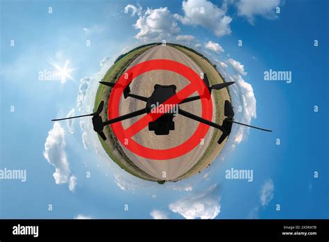 No Drone Zone Sign Concept For Banning The Use Of Drones In Airspace