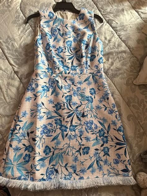 Eliza J Womens Tweed A Line Floral Pattern Dress Macys
