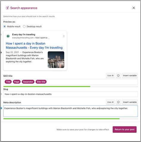how to use the ai generate title and description generator in wordpress
