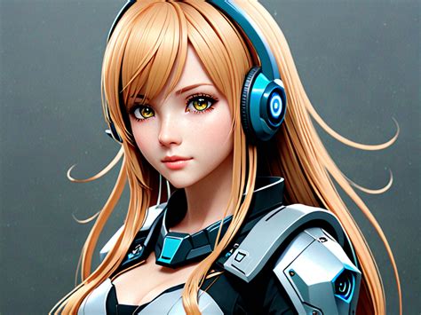 Girl Himecut Cute Gaming 2d Art Anime Copper Blond Cute Grey