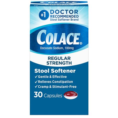 Colace Laxative Docusate Sodium Capsules Ingredients Cvs Pharmacy