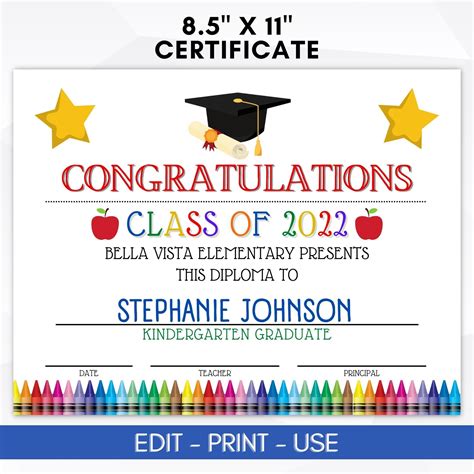 Free Printable Graduation Certificate Templates