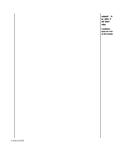 Upsc Mains Answer Sheet Blank Single Page Pdf