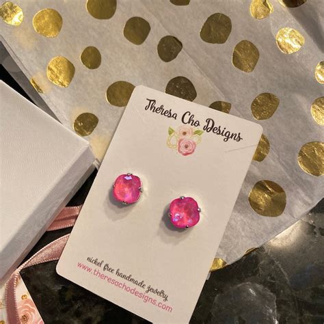 Swarovski Ruby Red Mickey Crystal Earrings Ruby Mouse Earrings Ruby