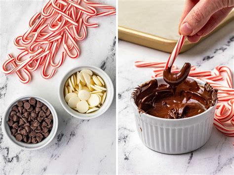 Chocolate Dipped Candy Canes Recipe Dinner Then Dessert