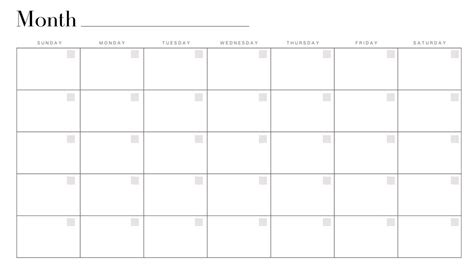 Simple Blank Calendar Universal With No Designs 4 Etsy