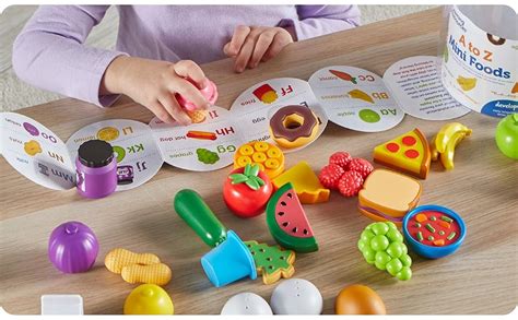 Learning Resources A To Z Mini Foods Play Food Sets For
