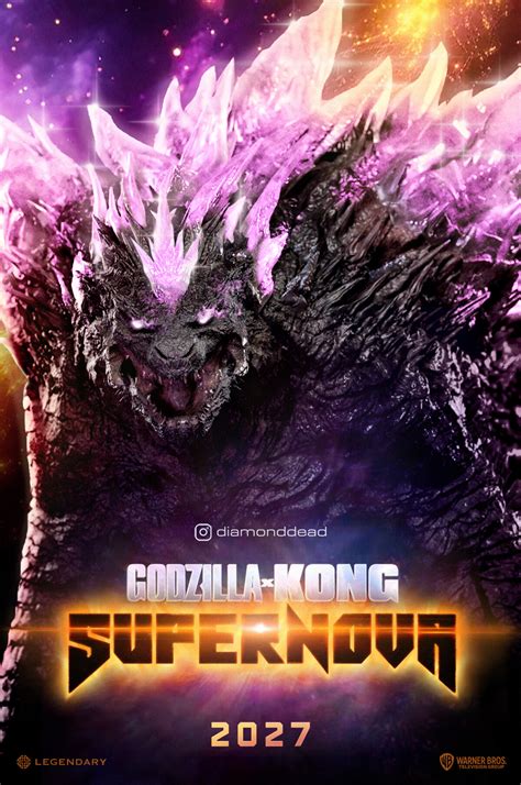 Godzilla X Kong Supernova Space Godzilla Poster By Diamonddead