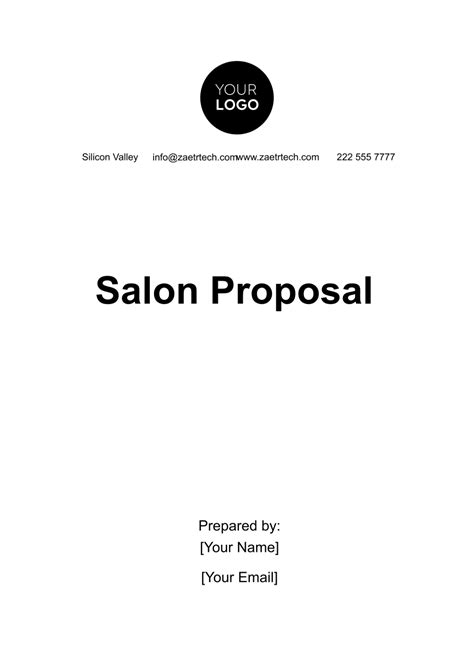 Free Salon Proposal Template To Edit Online
