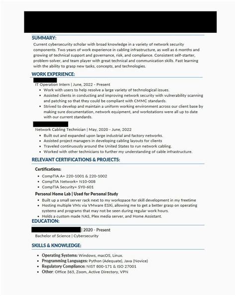 Would Love Some Cv Advicecriticism Ritcareerquestions