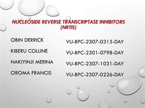 Nucleoside Reverse Transcriptase Inhibitors Pptx