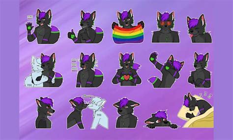 Draw Custom Furry Stickers Telegram Stickers Discord Stickers Cute