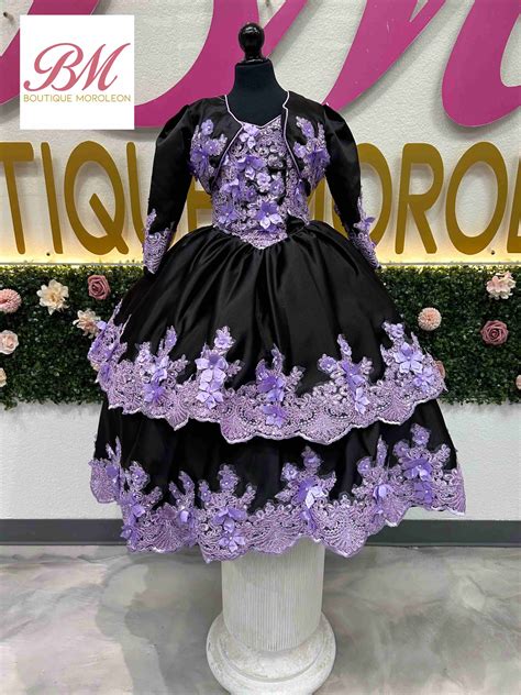 Mini Charro Black Purple Boutique Moroleon