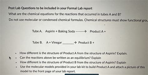 Solved Post Lab Questions To Be Included In Your Formal Lab