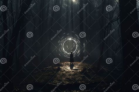 Wicked Wizards Spell Circle Shadows Shadows Cast Stock Illustration Illustration Of Mist