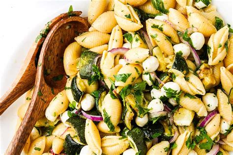 Zucchini Pasta Salad Nibble And Dine An Easy Summer Side Dish