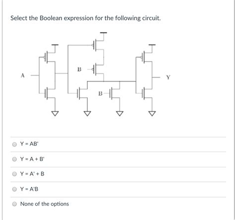 Solved Select The Boolean Expression For The Following Chegg