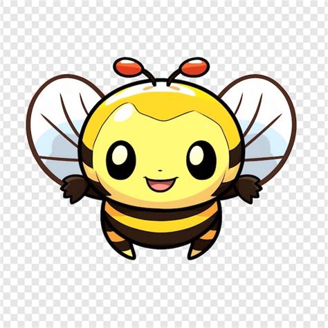 Premium Psd A Bee With A Bee On Its Head