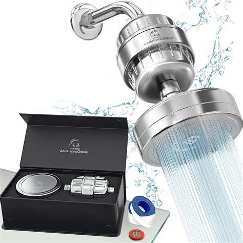 Aquahomegroup Juego De Regadera Con Filtro De Lujo De 203 Etapas Para Agua Dura